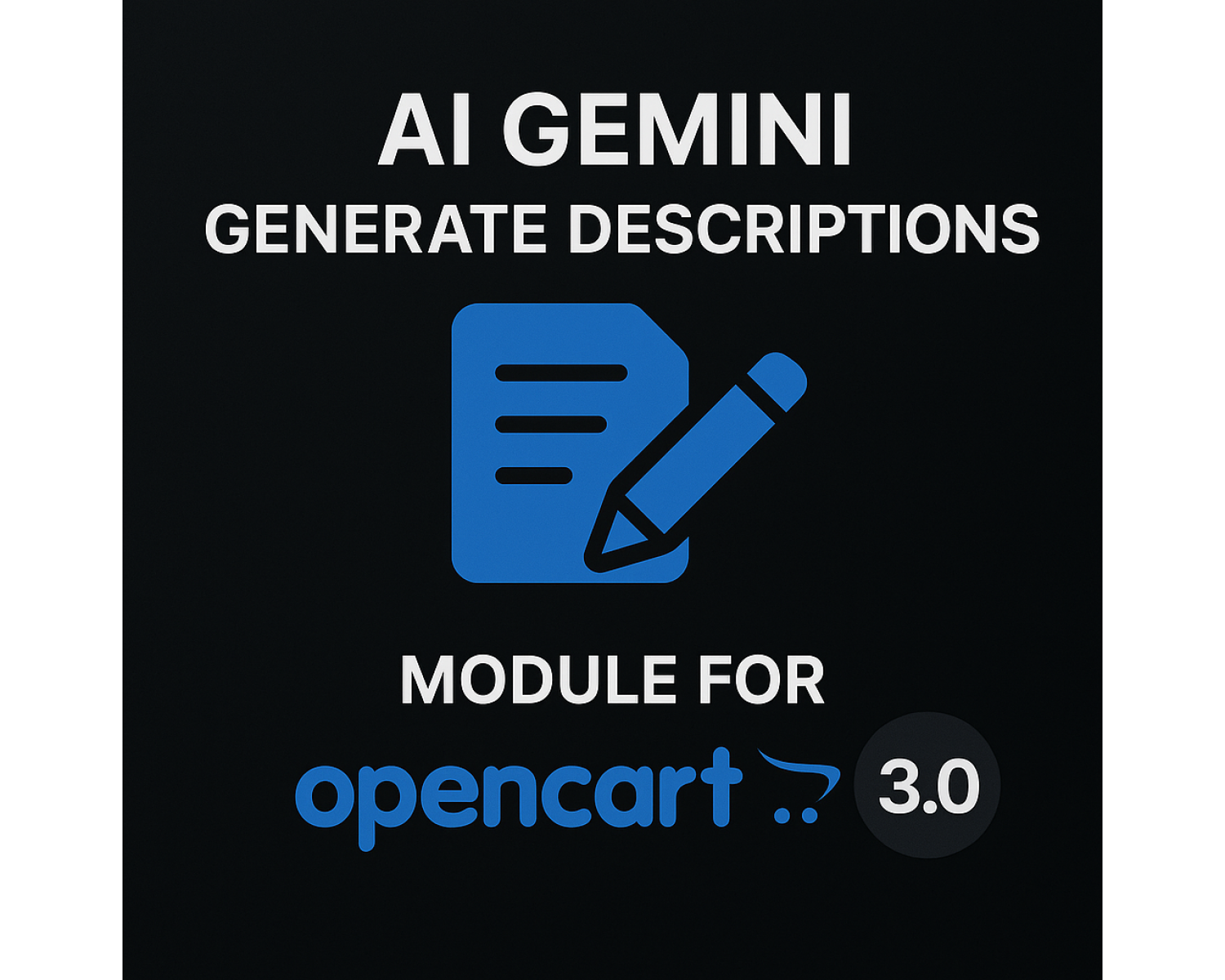 Μονάδα Τεχνητής Νοημοσύνης Gemini για OpenCart | Αυτόματη Γεννήτρια Περιγραφής Προϊόντος
